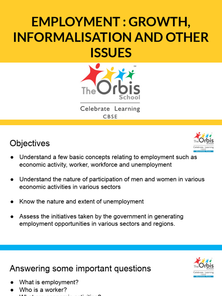 IED - Employment - Class 12 | PDF | Workforce | Employment