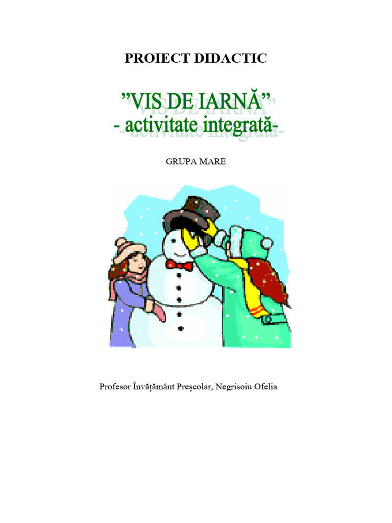 Proiect Didactic: Grupa Mare | PDF