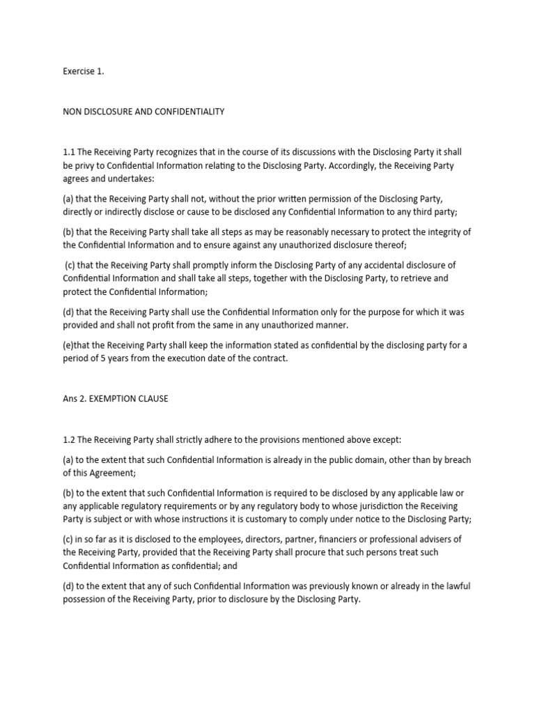 Assignment On NDA and Redlining | PDF | Non Disclosure Agreement | Confidentiality