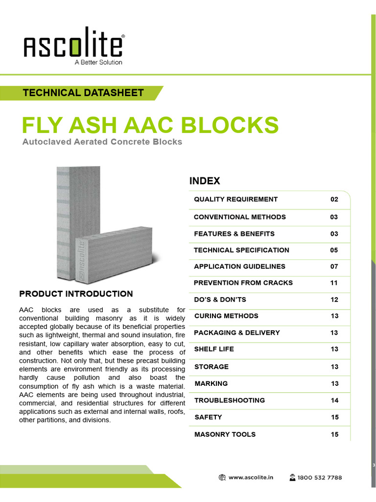 Aac Block | PDF | Concrete | Brick