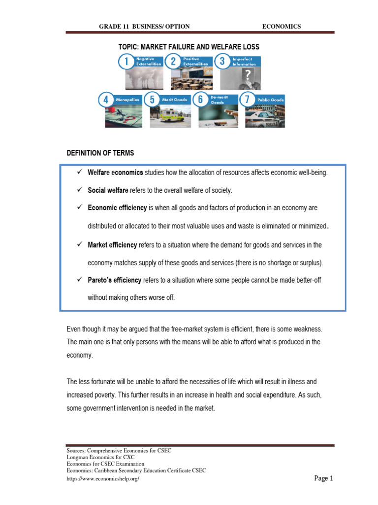 Market Failure | PDF | Externality | Economics