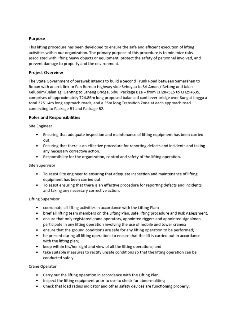 Crane Lifting Safety Procedures Guide | PDF | Emergency | Crane (Machine)