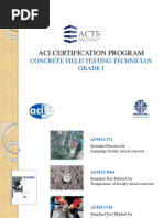 Aci Grade 1 Field Testing Certification Practice Test: ASTM C 1064 ...