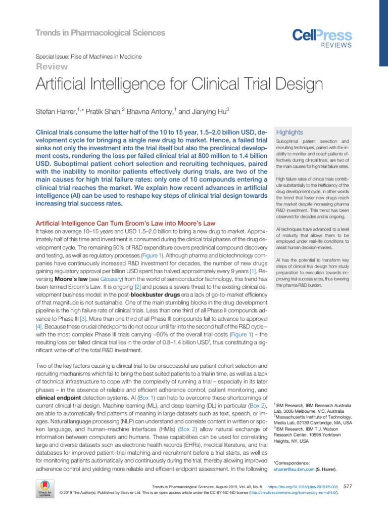 AI Innovations in Clinical Trial Design | PDF | Phases Of Clinical ...