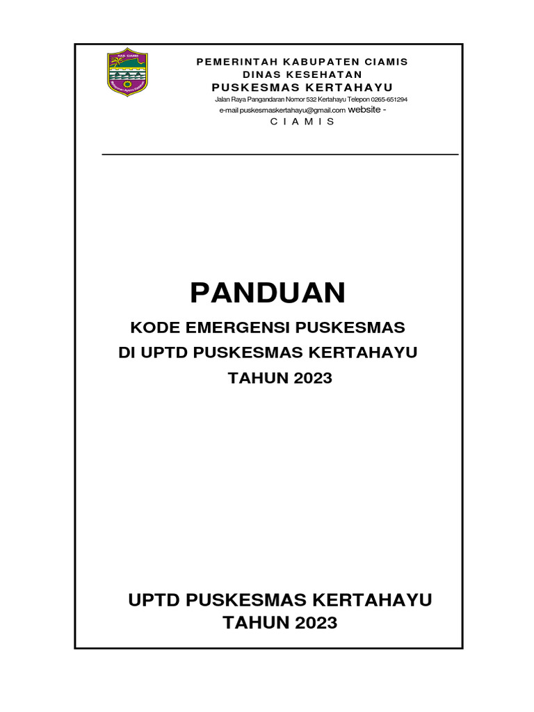 Panduan Kode Darurat Puskesmas | PDF