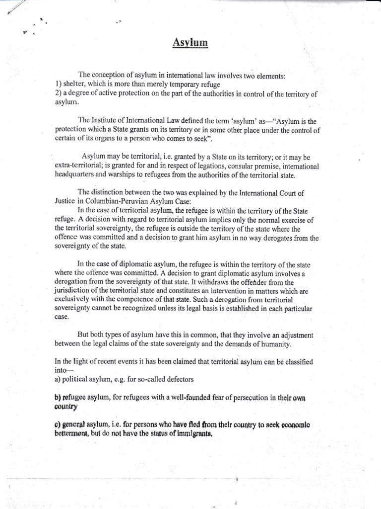 Asy Ium | PDF | Right Of Asylum | Refugee