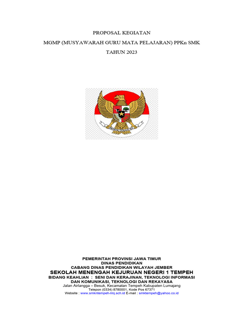 Proposal Kegiatan MGMP | PDF | Karier & Perkembangan