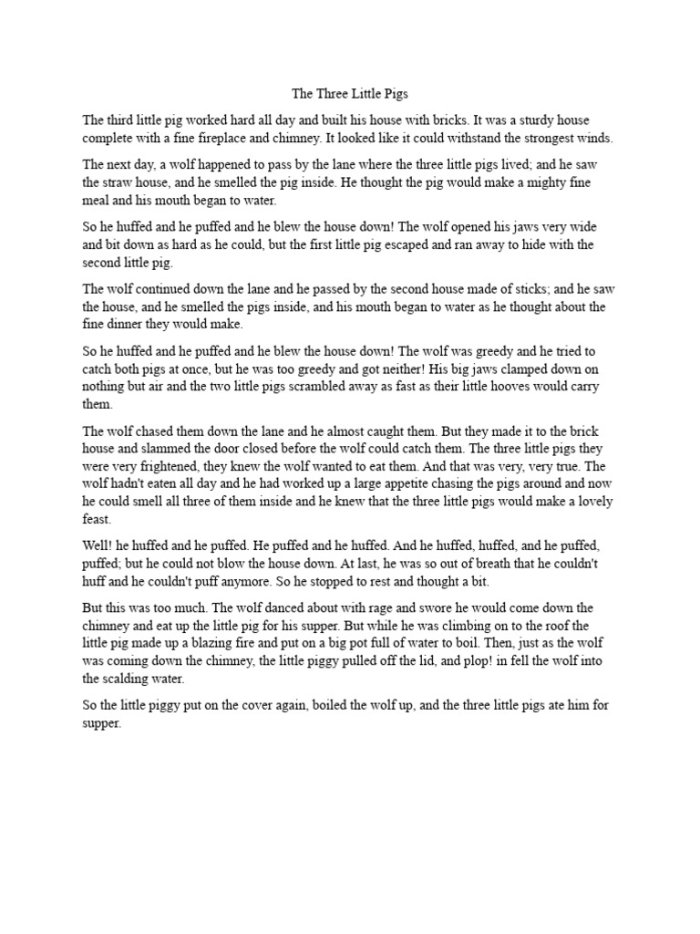 The Three Little Pigs | PDF