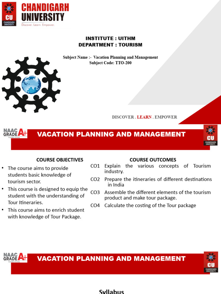 1 - Vacation Planning and Management | PDF | Tourism | Economies