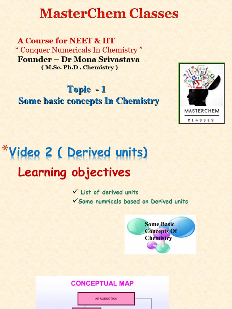 ch1 Video 2 Derived Units | PDF | Teaching Methods & Materials