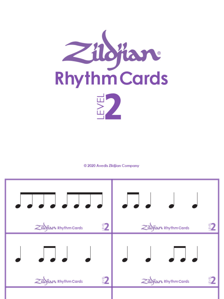 Rhythm Cards Level 2 | PDF