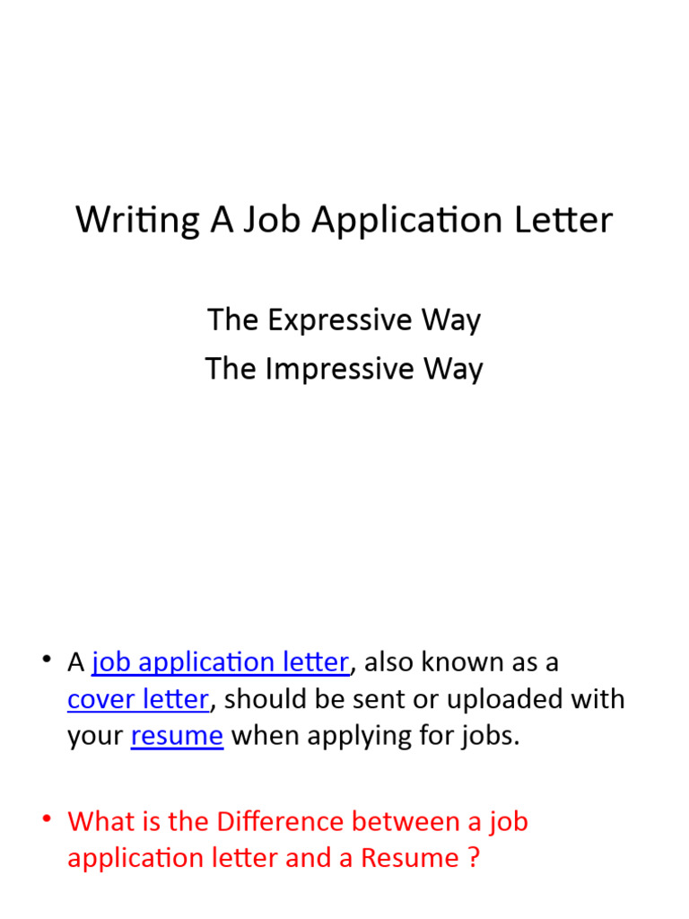 Writing A Job Application Letter Pdf Résumé Paragraph