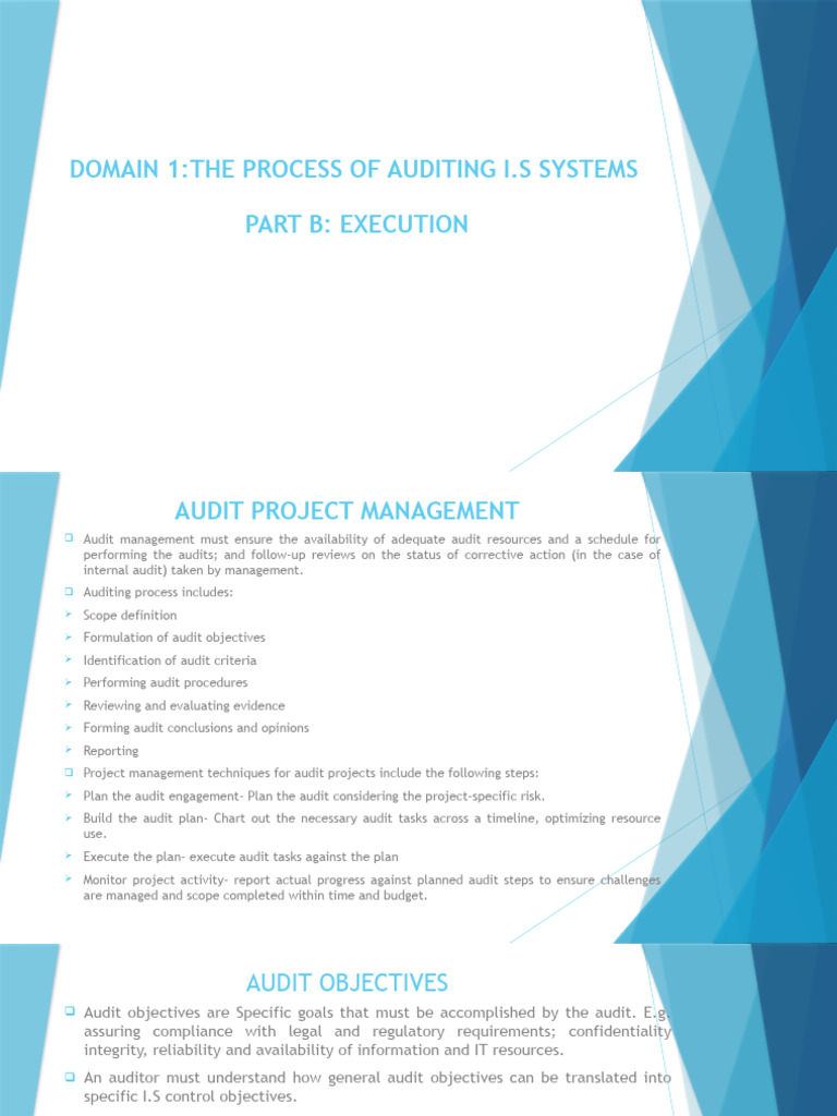 Cisa Module 1 Part B Execution | PDF | Audit | Internal Control