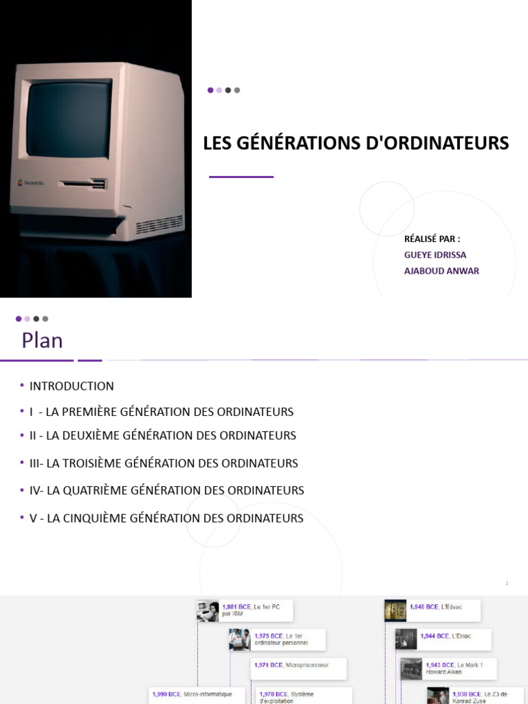 Les Cinq Générations d'Ordinateurs | PDF | Ordinateurs personnels | Architecture (Informatique)