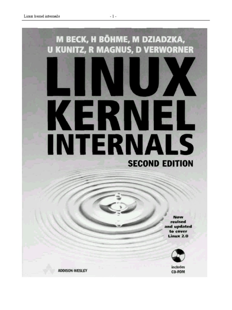 Linux Kernel Internals 1997 Pdf Library Computing Operating