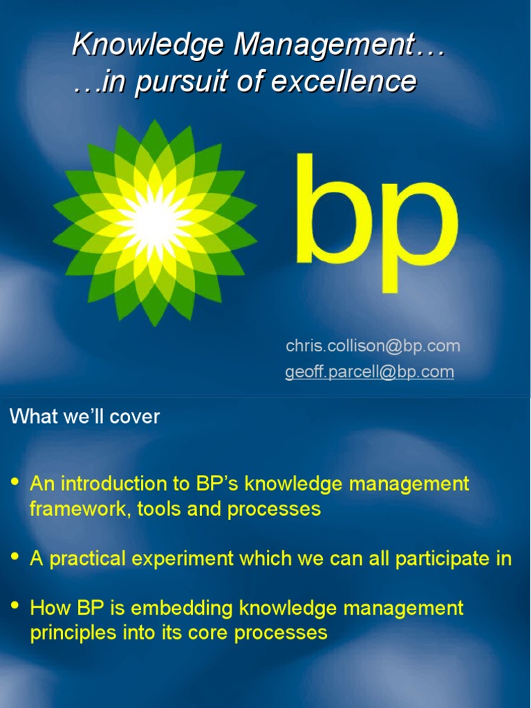 BP Knowledge Management 23587 | PDF | Knowledge Management | Innovation