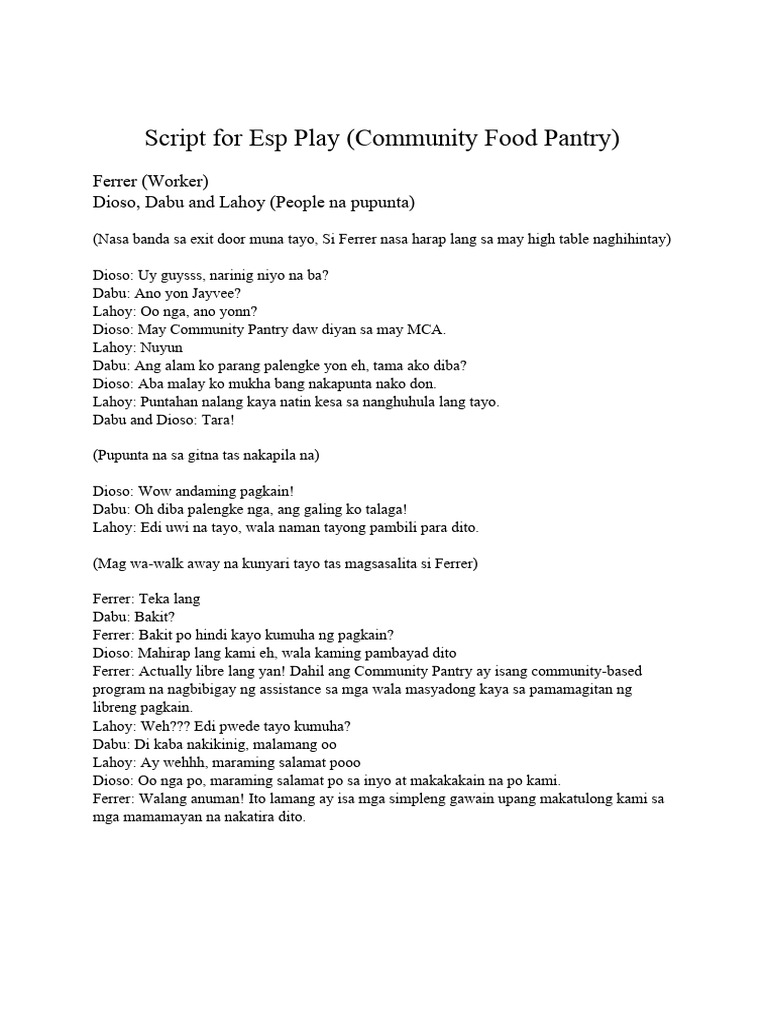 Script For Esp Play 2 | PDF