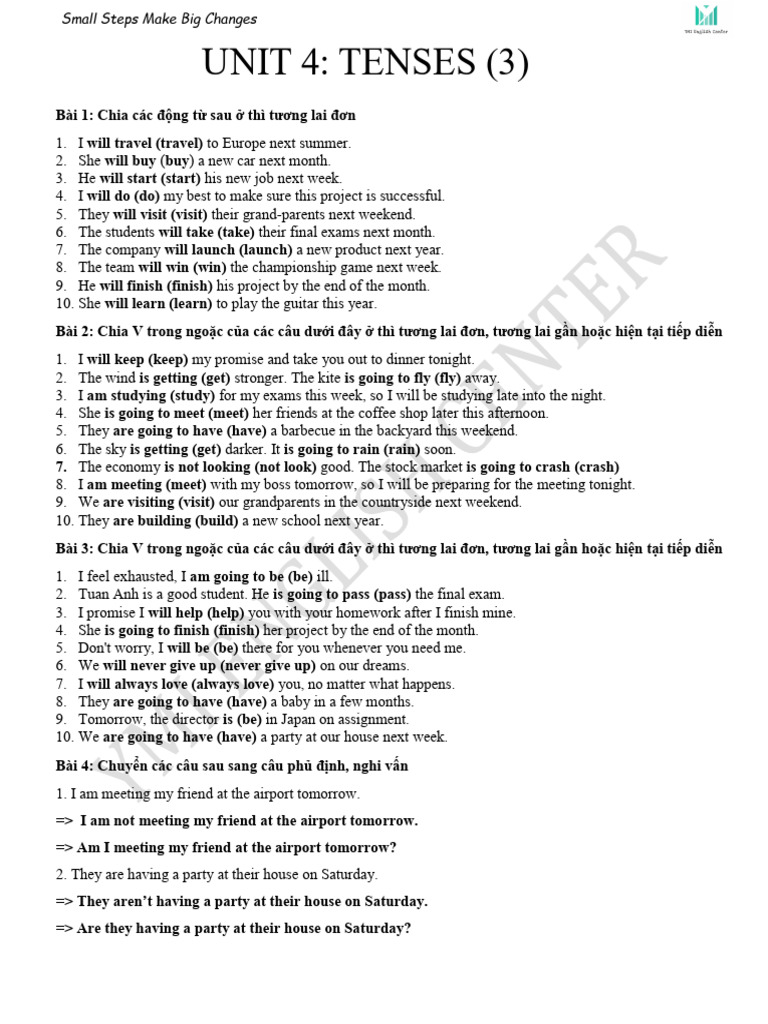 U4 - Tenses (3) Key For Students | PDF | Foreign Language Studies