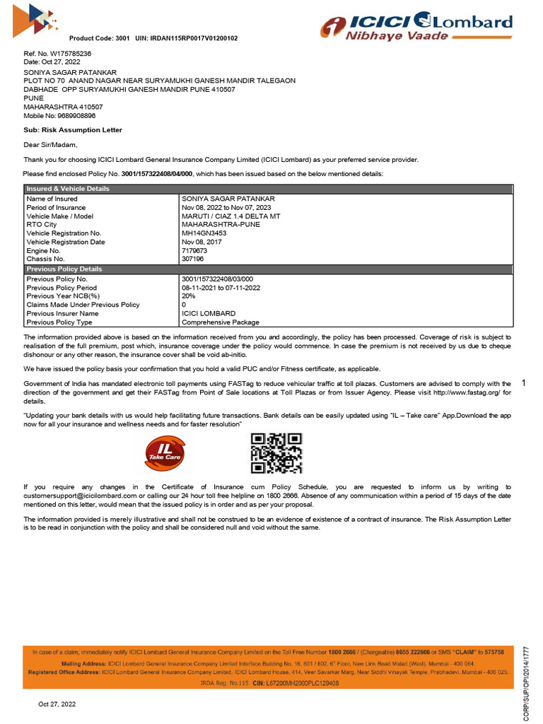 Insurance Certificate | PDF | Insurance | Pro Rata