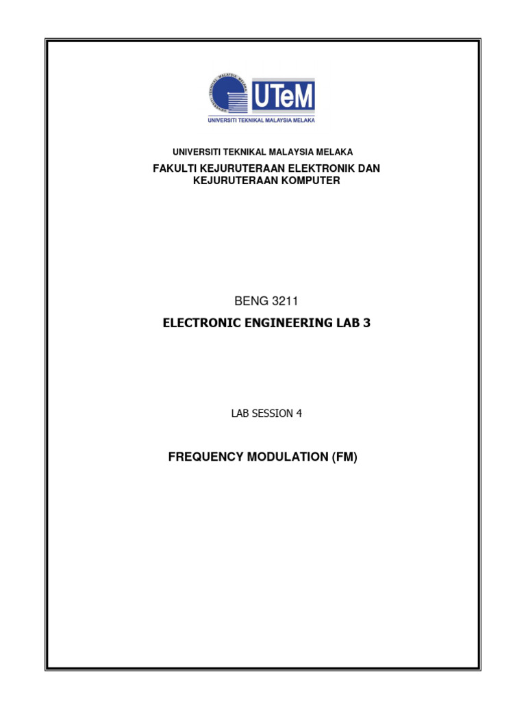Experiment 1 | PDF | Frequency Modulation | Modulation