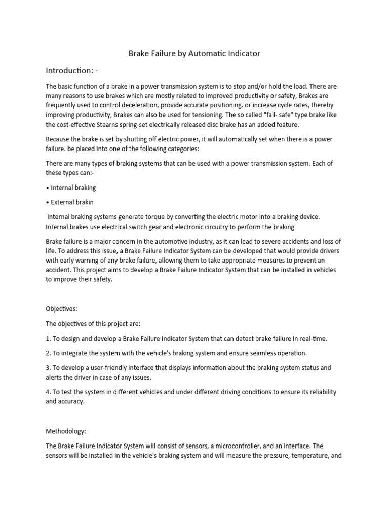 Ake Failure Indicator | PDF | Brake | Vehicles