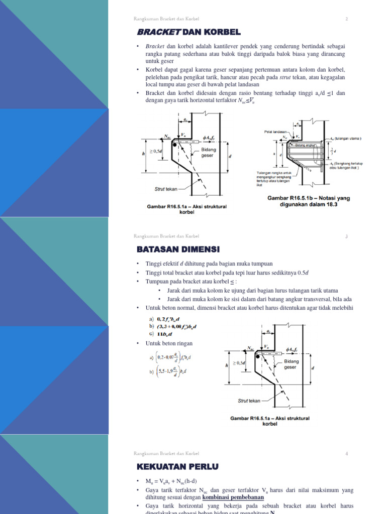Rangkuman Bracket Dan Corbel | PDF