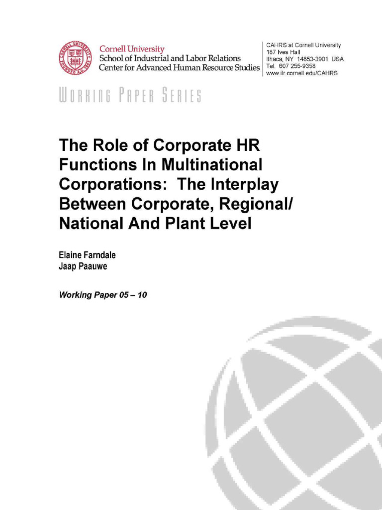 Case Study HR | PDF | Human Resource Management | Multinational Corporation
