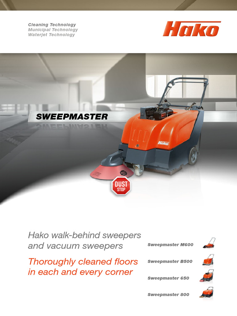 HAKO Sweepmaster Walk-Behind EN | PDF | Vacuum Cleaner | Dust