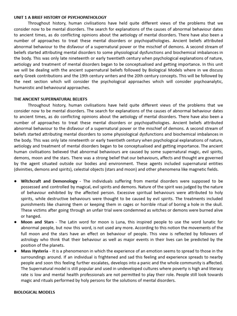 History of Psychopathology | PDF | Id | Classical Conditioning