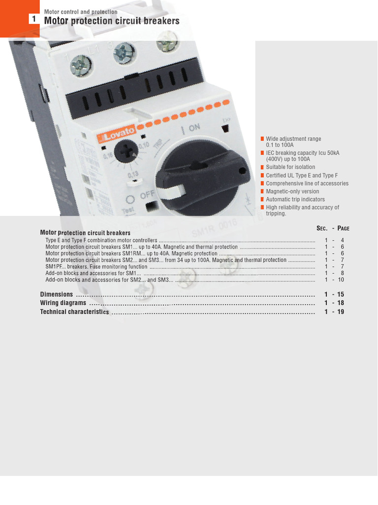 Motor Protection Circuit Breakers: EC AGE | PDF | Electrical Components ...
