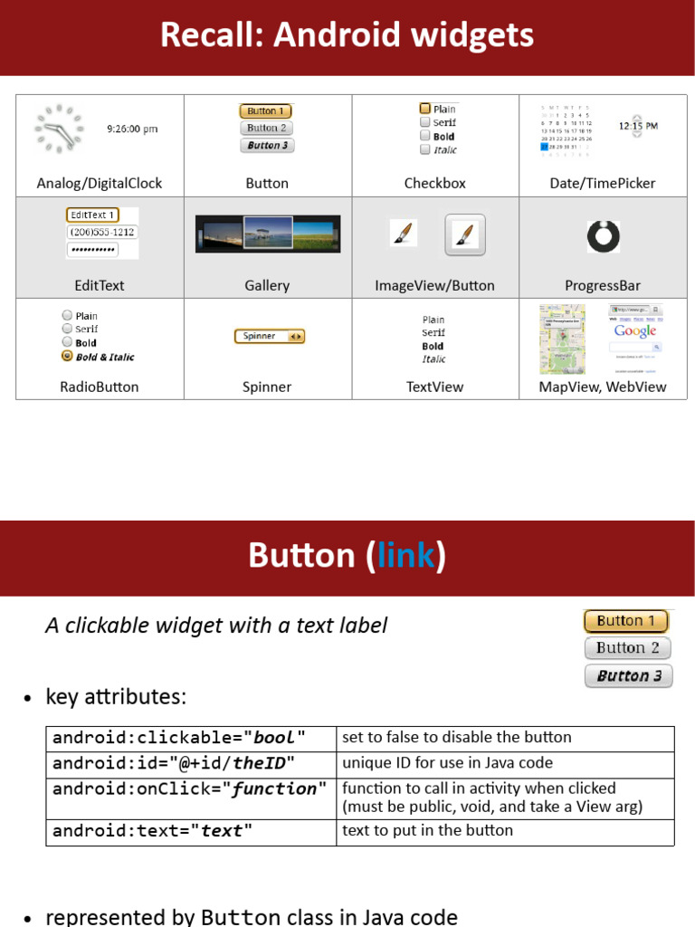 3 GUI Widgets | PDF | Android (Operating System) | Java (Programming ... 3 GUI Widgets | PDF | Android (Operating System) | Java (Programming ...