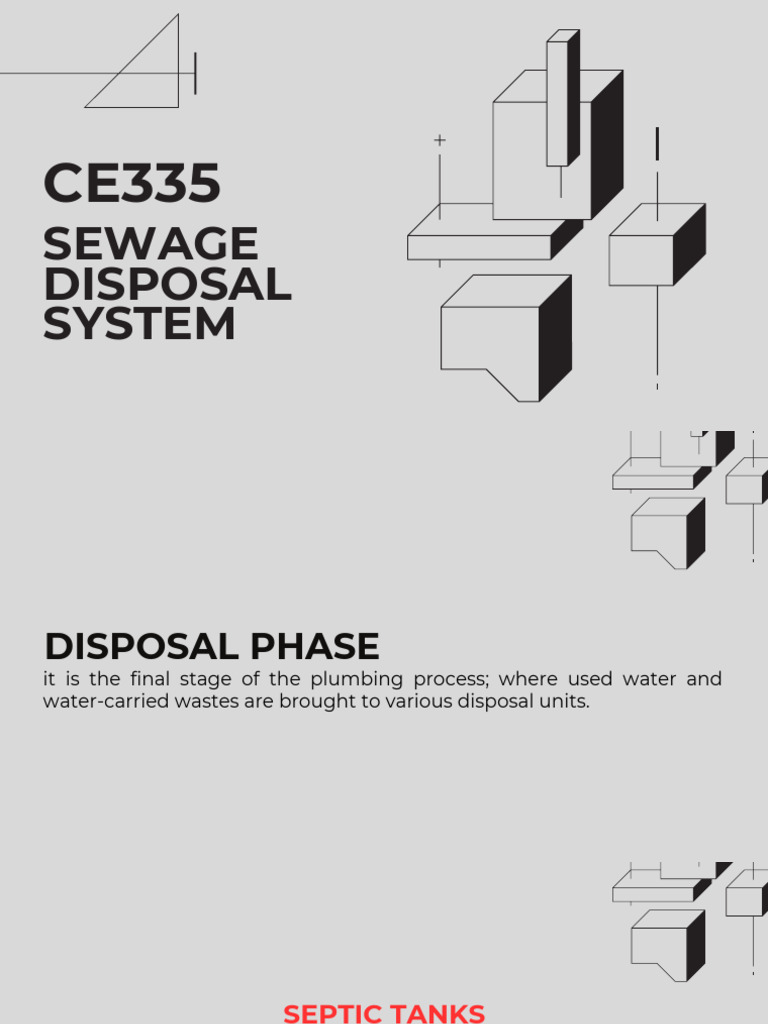 CE335 - Sewage Disposal System | PDF | Sanitary Sewer | Sewage Treatment