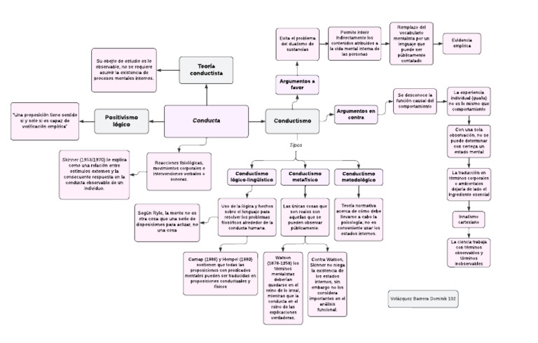 Mapa Conceptual Conducta | PDF | Behaviorismo | Comportamiento