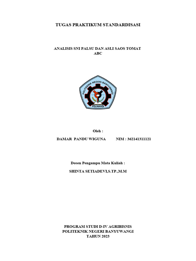 3D - 111 - Risfa Emilia Nur Aziza - Standardisasi | PDF