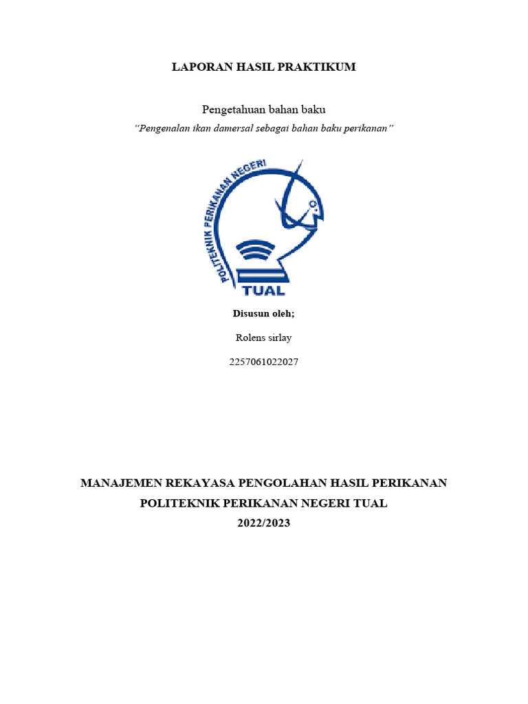 Ikan Damersal: Proses Pengolahan Perikanan | PDF