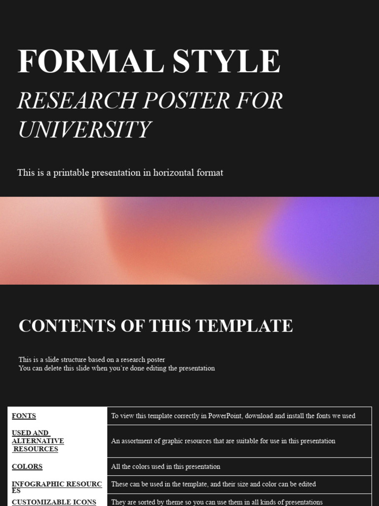 Formal Style Research Poster For University by Slidesgo | PDF | Planets ...