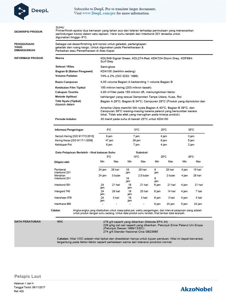 Interbond 201 TDS Id | PDF