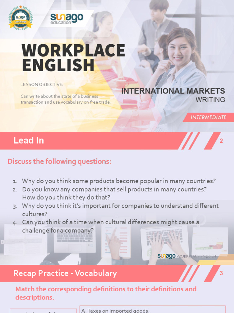 International Markets (Writing) | PDF | Human Communication | Market ...