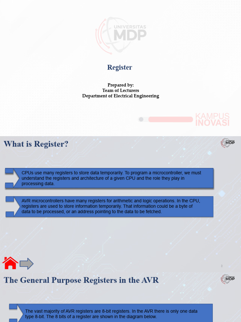 Register | PDF | Microcontroller | Central Processing Unit