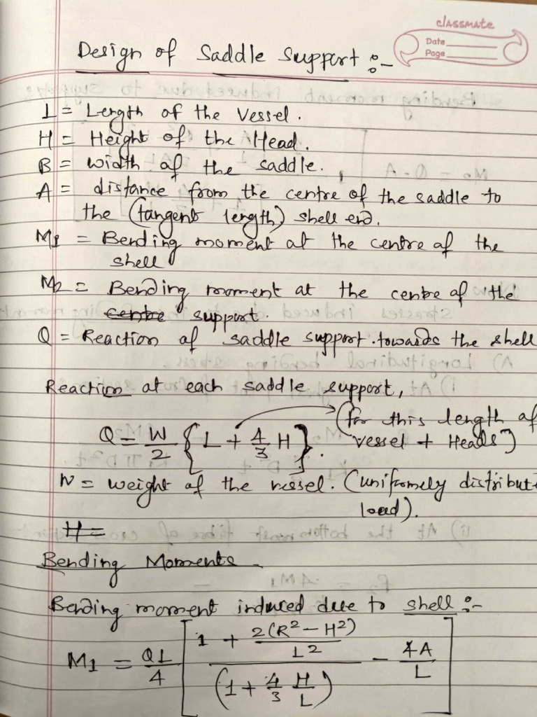Design of Saddle Support | PDF