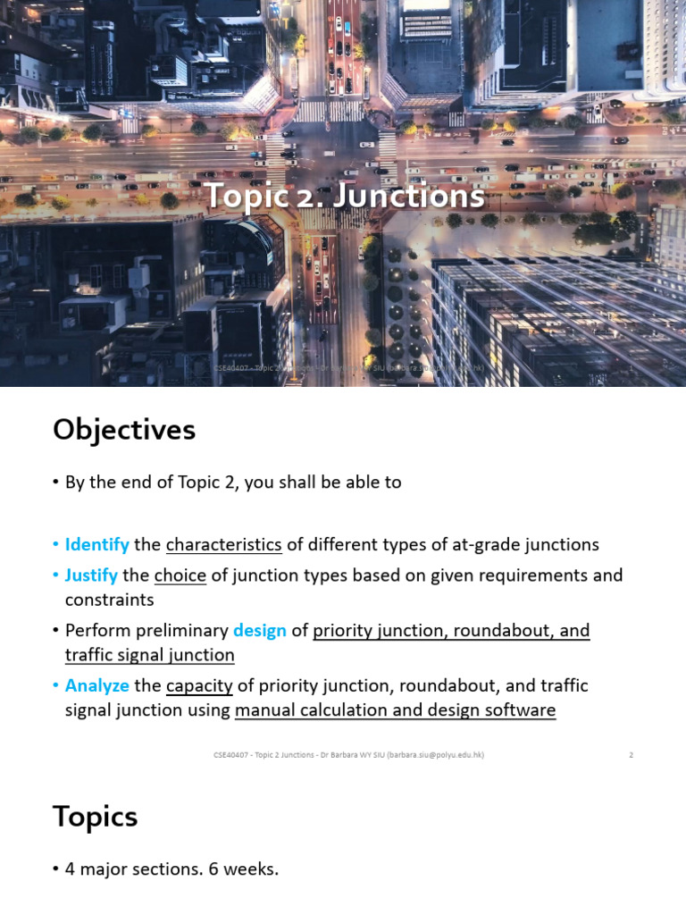 L2.1 Junctions - Intro | PDF | Traffic | Intersection (Road)