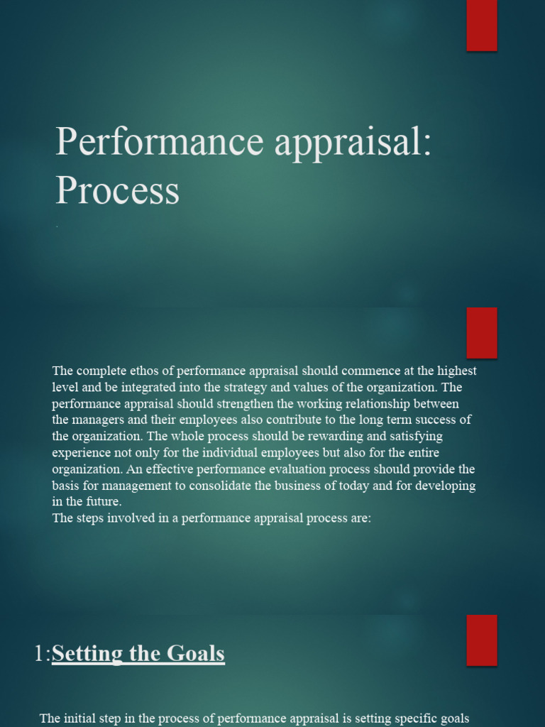 Steps in Performance Appraisal Process | PDF | Performance Appraisal ...