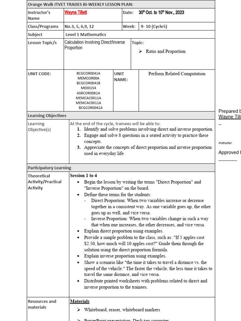 Math Lv1 Tillett Factions Decimal Cycle 5 | PDF | Mathematics