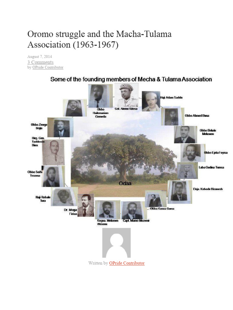 Oromo Struggle and The Macha | PDF | Ethiopia