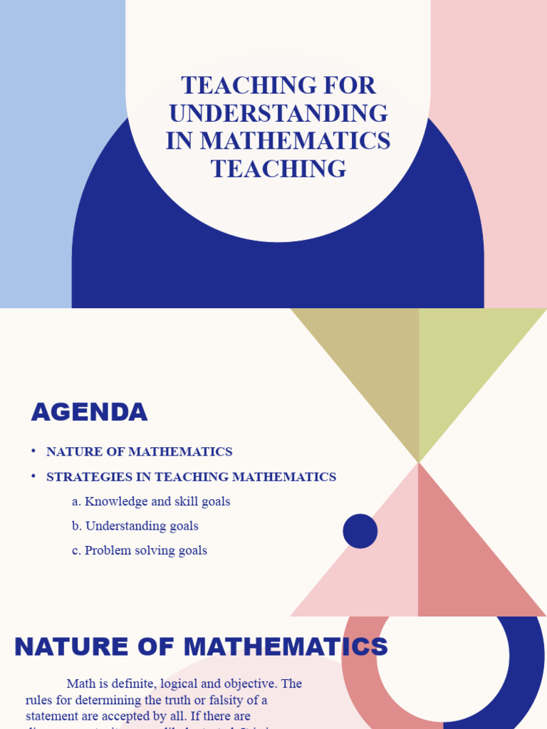 2.2 Teaching For Understanding in Mathematics Teaching | PDF ...