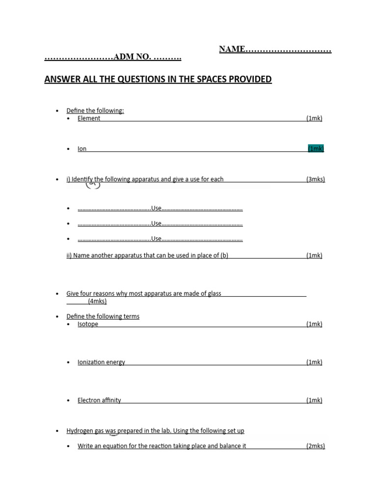 Chemistry Form 2 | Download Free PDF | Chemical Elements | Redox