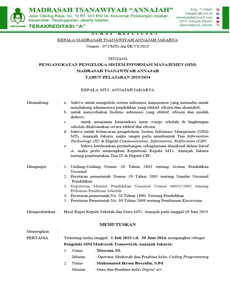 SK Pengeola Sim | PDF