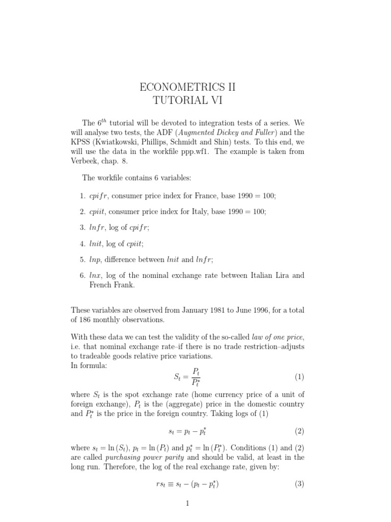 Econometrics Eviews 9 | PDF | Exchange Rate | Mathematical And Quantitative Methods (Economics)