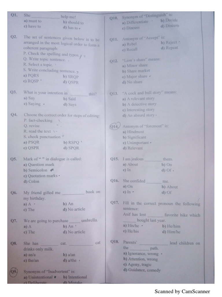 SKUAST Lab. Assistant 2022 Paper | PDF