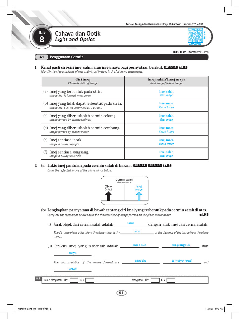 Conquer Sains TKT 1-Bab 8 | PDF